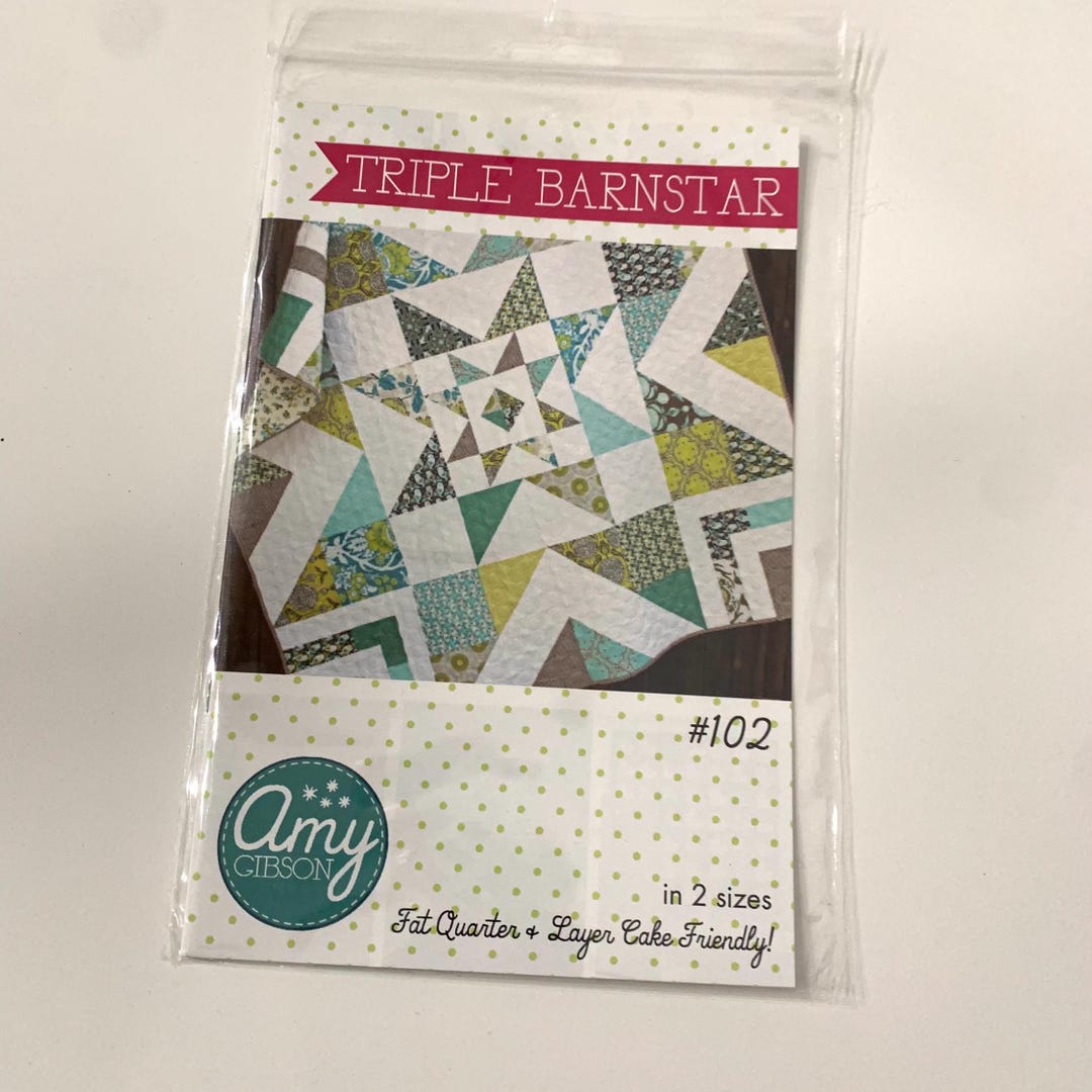 Triple Barnstar Quilt Pattern - Amy Gibson - AG102 - Etsy
