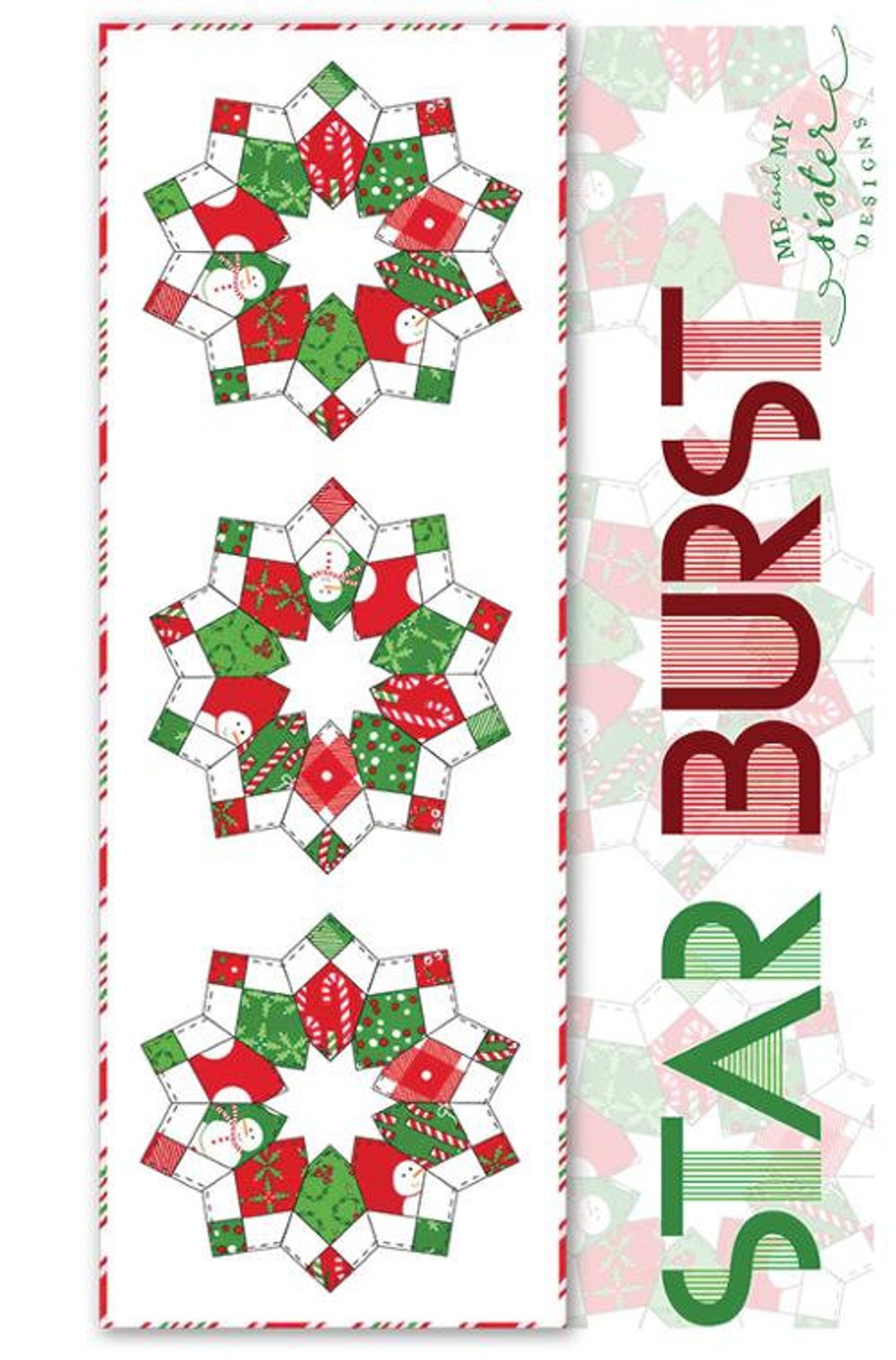 Starburst Table Runner Quilt Pattern W/templ MMS 20546 Me & My Sister ...