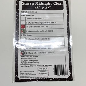 Starry Midnight Clear Quilt Pattern - CQ 207 - Coriander Quilts - Etsy