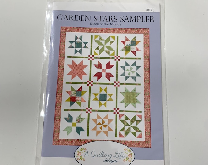 Garden Stars Sampler Quilt Pattern - BOM QLD 175 Quilting Life Designs ...