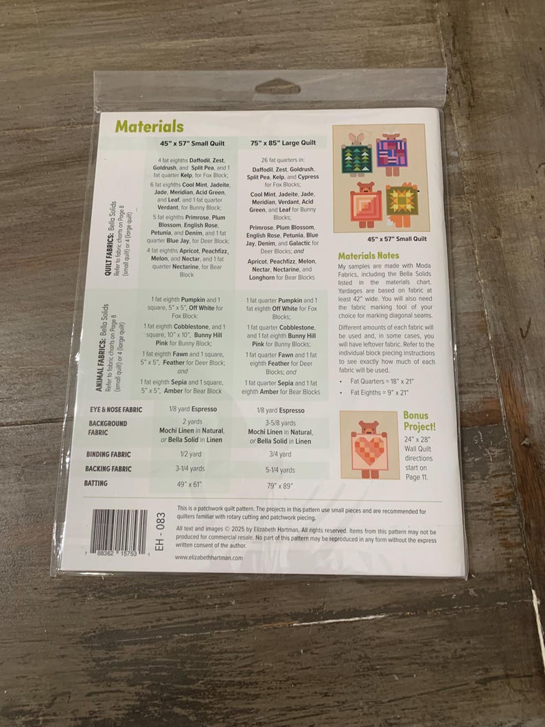 Show and Tell Quilt Pattern - EH 083 Patterns - Elizabeth Hartman - Etsy
