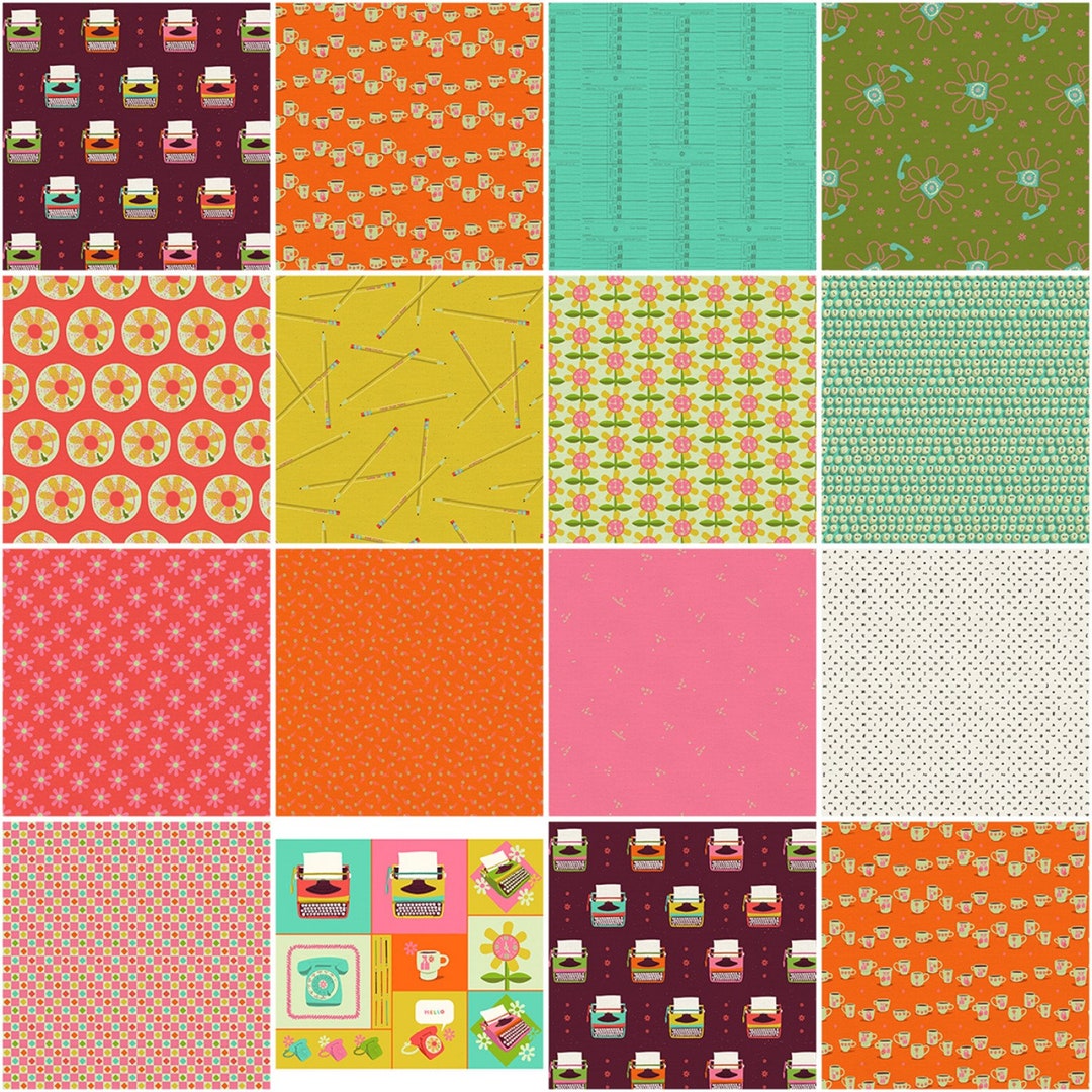 9 to 5 Flat Quarter Fabric Lysa Flower Collection - Etsy