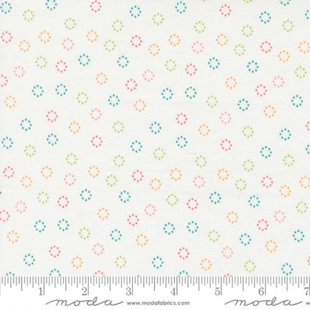Daisy Dots Dots Cloud Cotton Fabric Strawberry Lemonade Sherri and ...