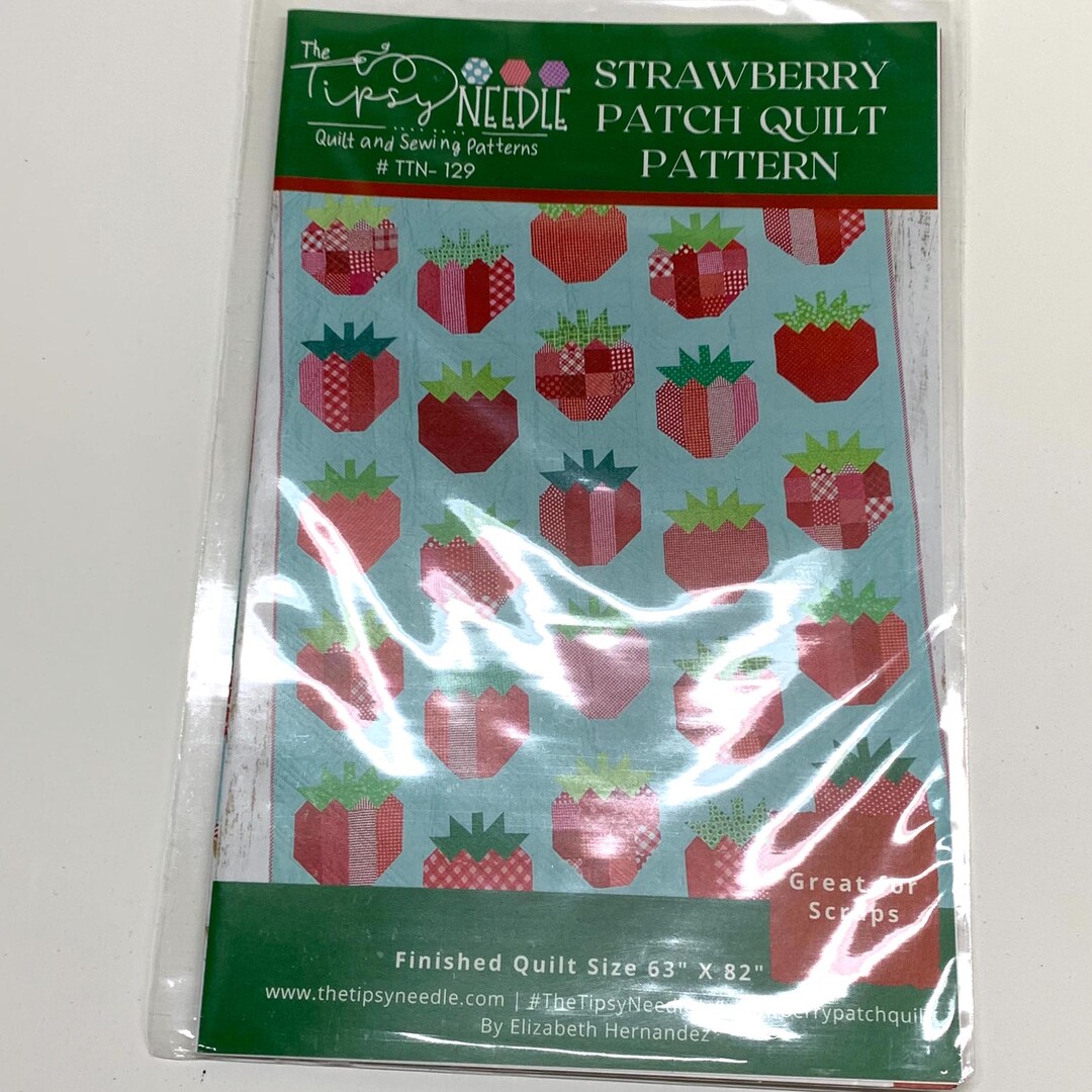 Strawberry Patch Quilt Pattern TTN 129 the Tipsy Needle Elizabeth Hernandez - Etsy