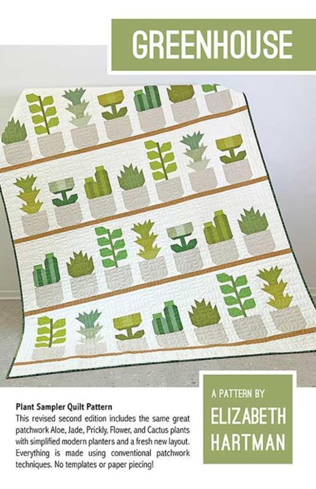 Greenhouse - EH 037 Patterns - Elizabeth Hartman - Cactus Quilt Pattern ...