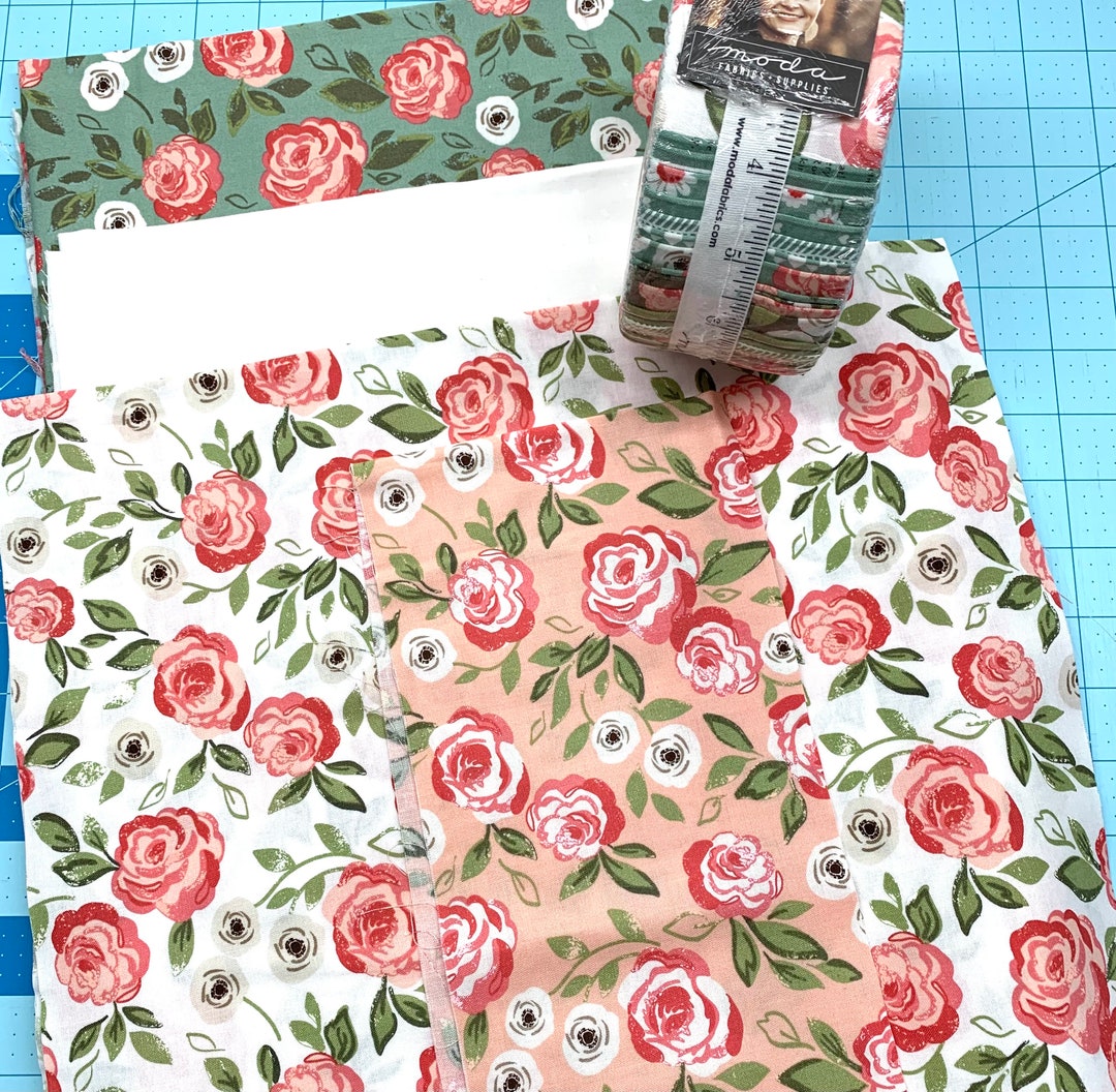 Love Note Fabric Bundle by Lella Boutique Moda Jelly Roll Plus Yardage ...