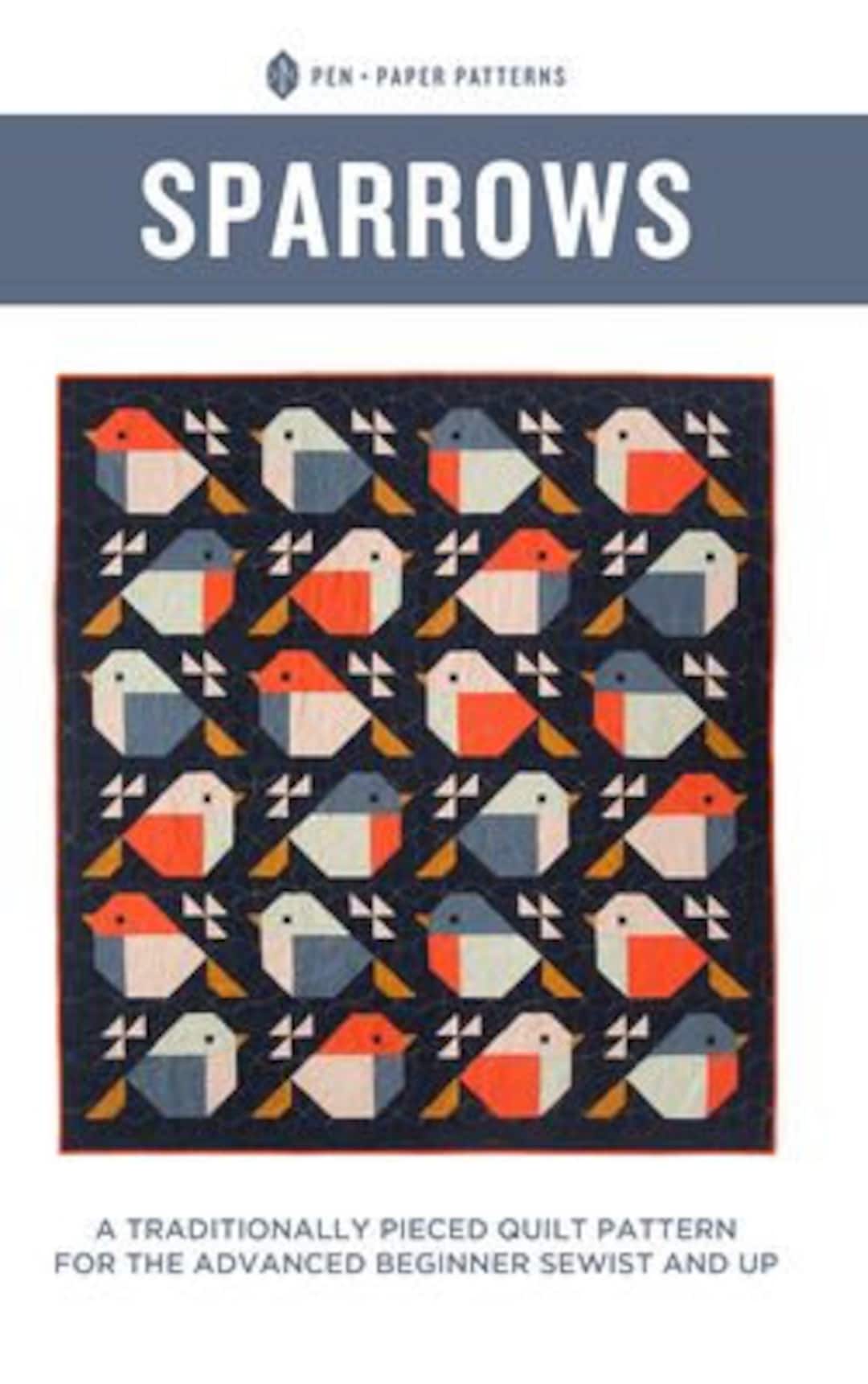 Sparrow Quilt Pattern - Pen and Paper - Etsy