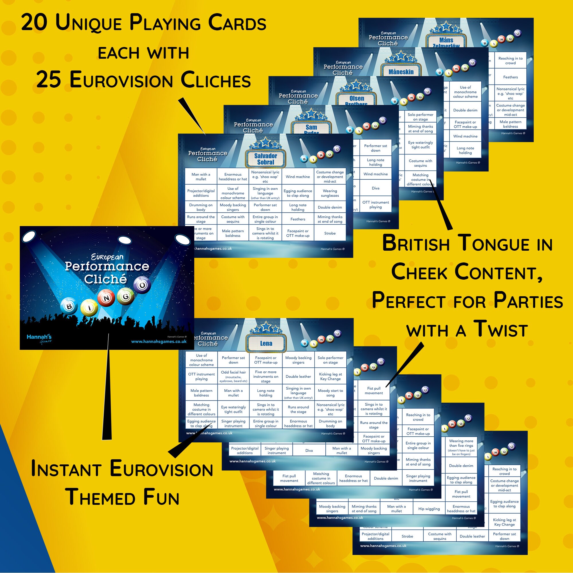 Eurovision 2024 Party Games Eurovision Party Scorecard Bingo Quiz ...