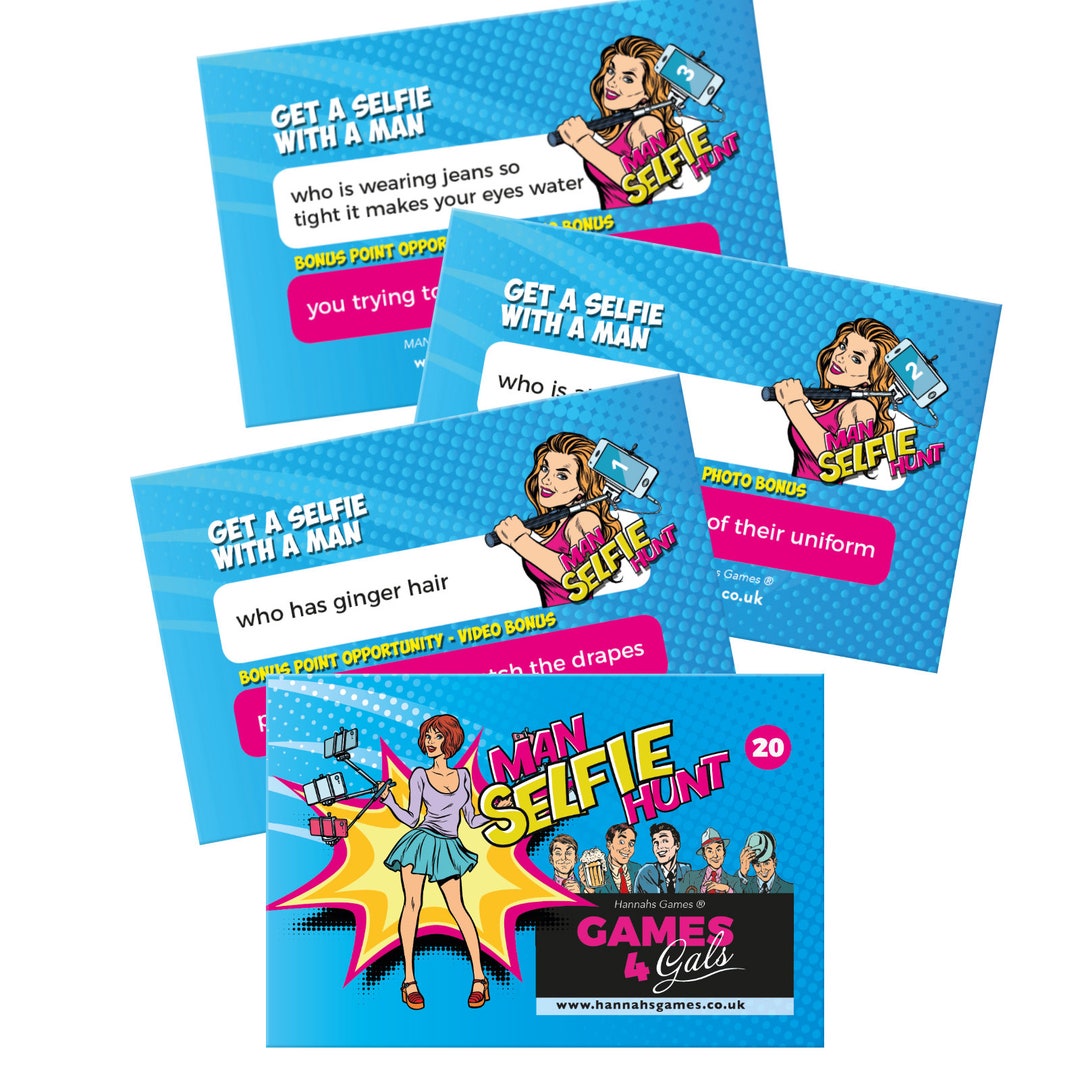 MAN SELFIE HUNT for Hen Do party game photo challenge hen - Etsy 日本