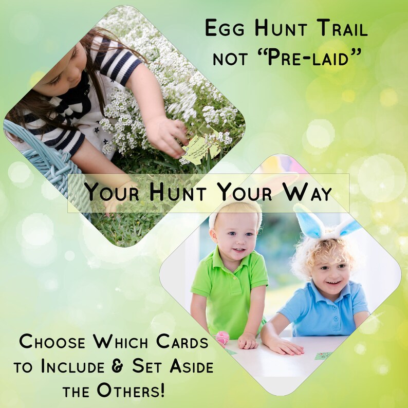 Outdoor Easter Egg Hunt Clues Classic Easter Game for Children or ...