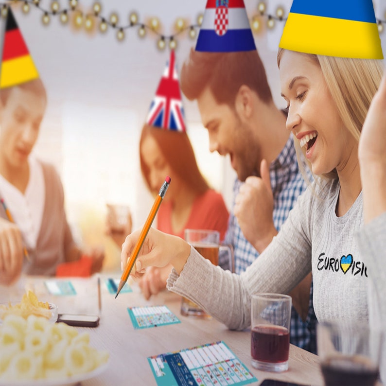 Eurovision 2024 Party Emoji Quiz Trivia Game Pack European Country Song ...