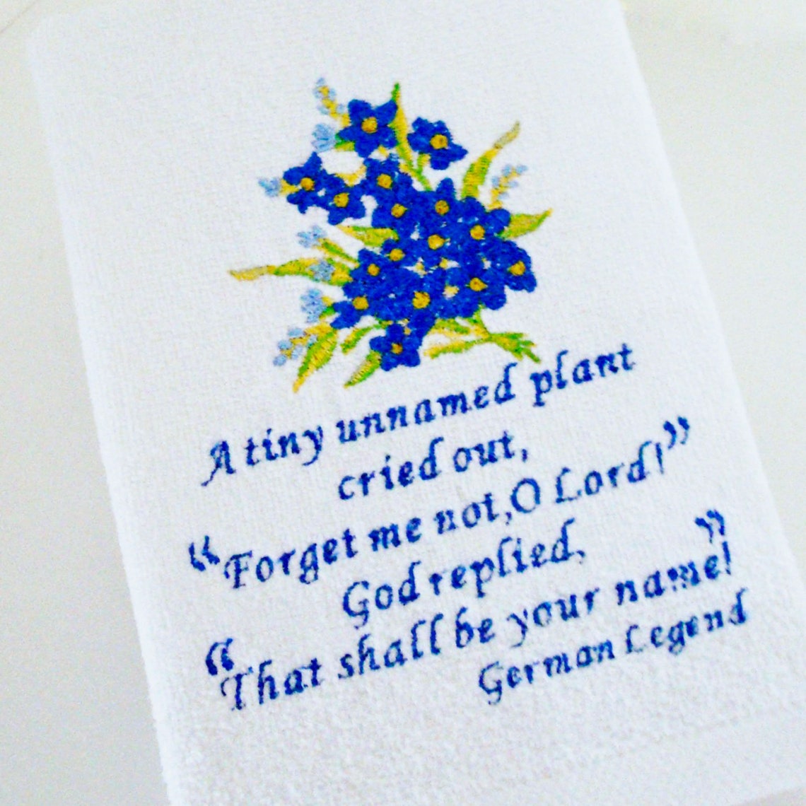 1226-42 Forget-me-not German Legend Fingertip Towel / Flower - Etsy