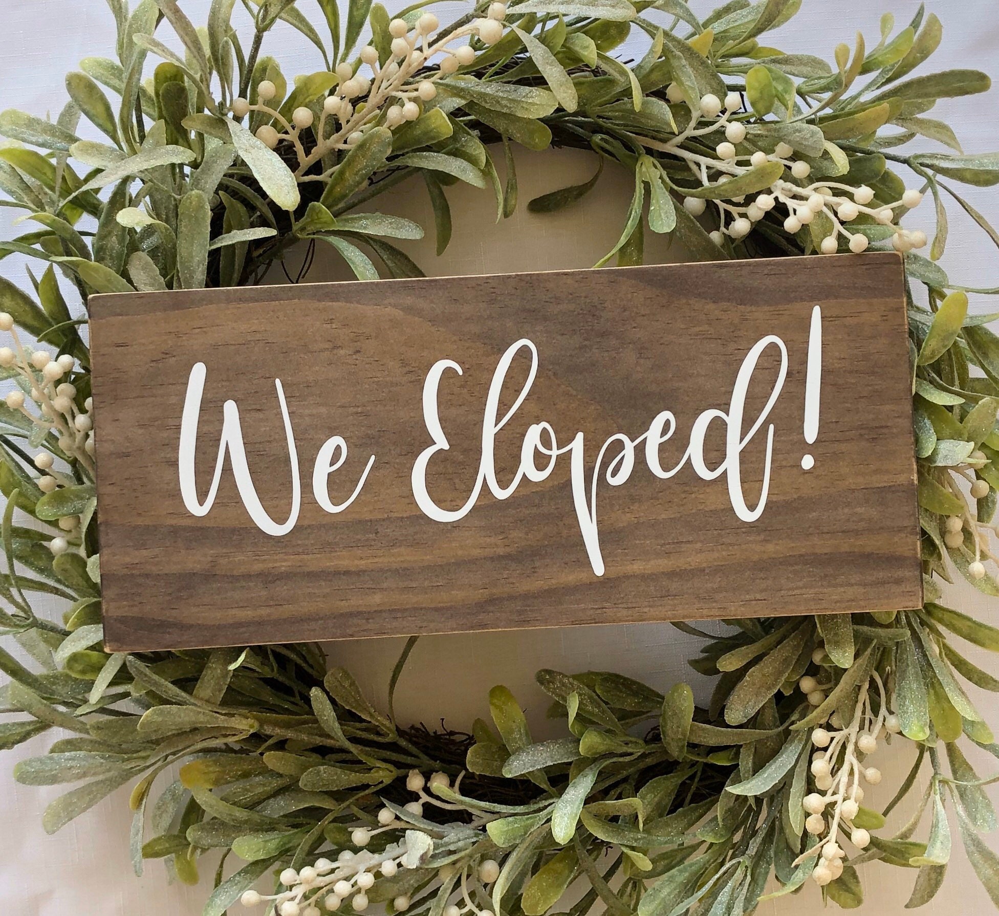 We Eloped We Eloped Sign We Eloped Wedding Sign Rustic - Etsy Australia