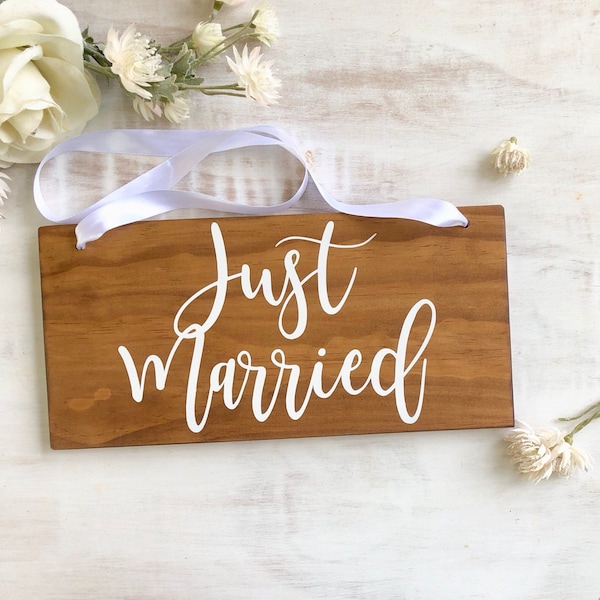 Just Married Sign - Etsy