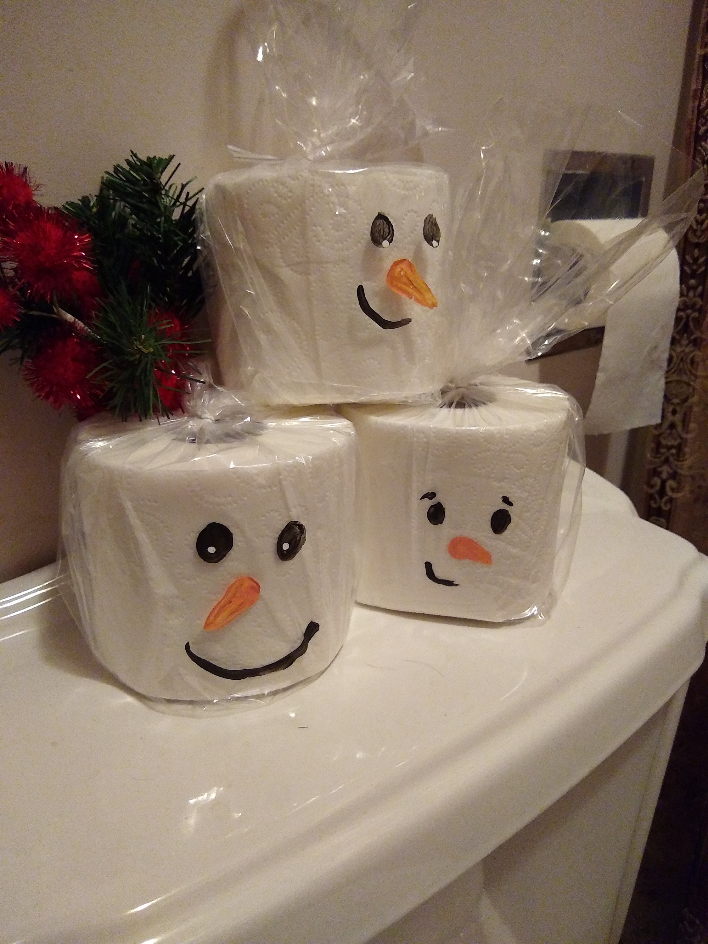 Toilet Paper Snowman | Etsy