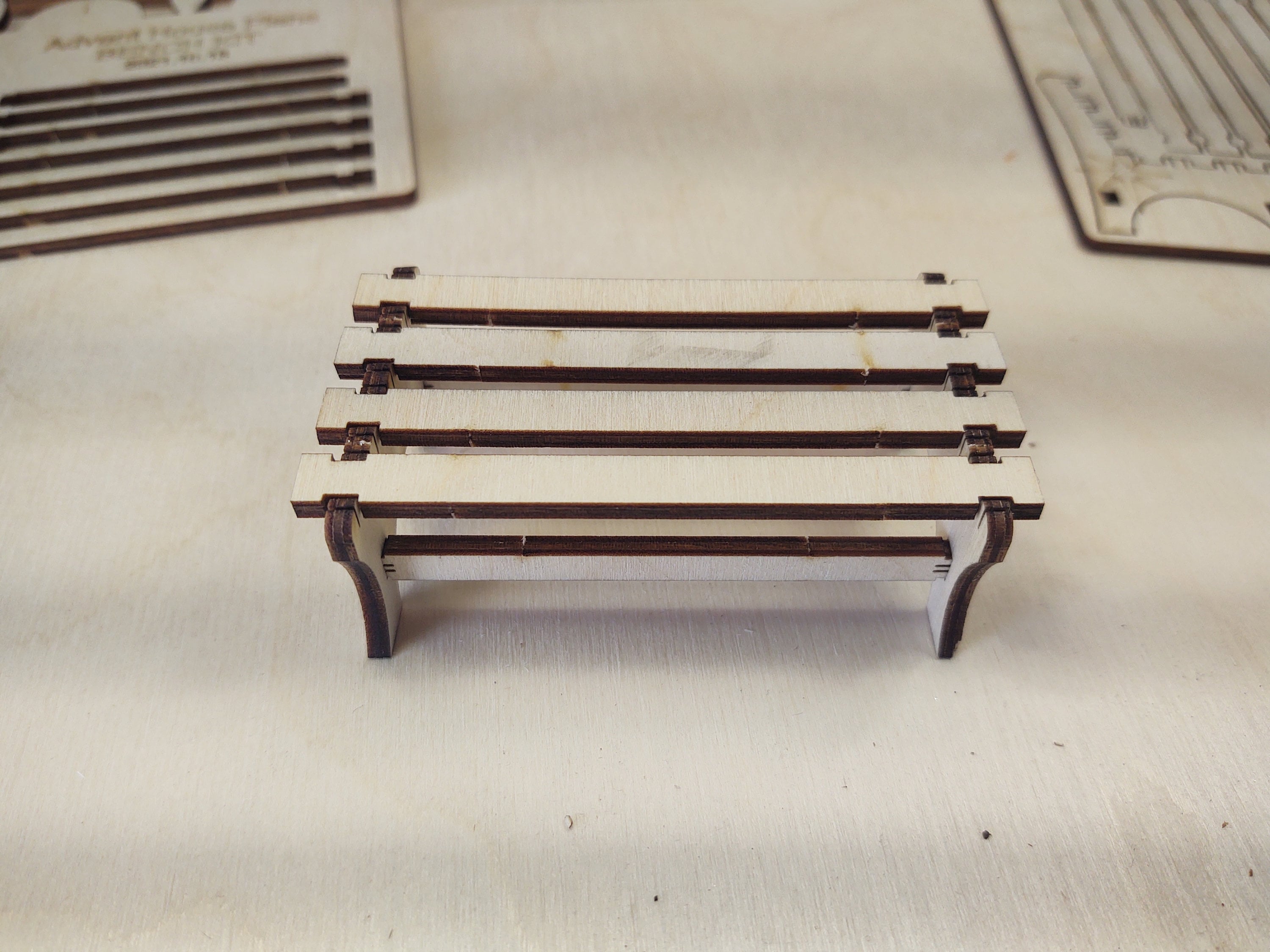 Advent House Laser Cut Bench Kit - Etsy