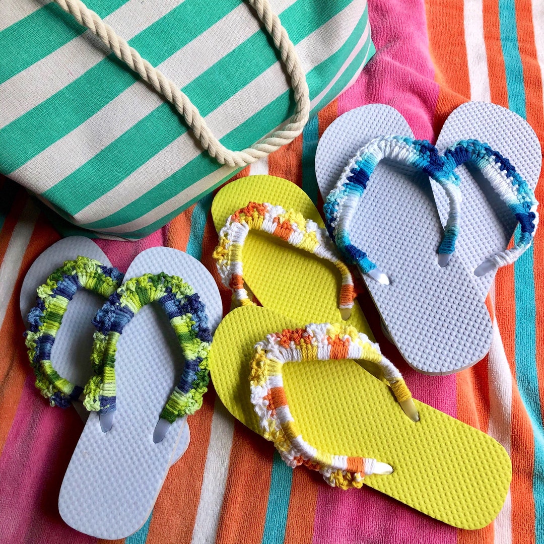Crochet Flip Flops - Womens - Etsy