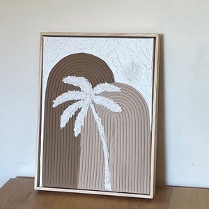 Palm Tree Textured Art. Textured Artwork - Etsy Australia