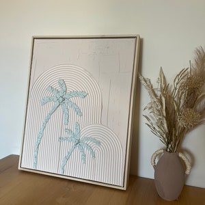 Palm Tree Textured Art. Textured Artwork - Etsy Australia
