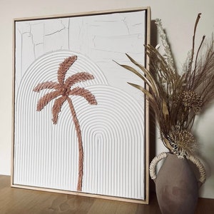 Palm Tree Textured Art. Textured Artwork - Etsy Australia