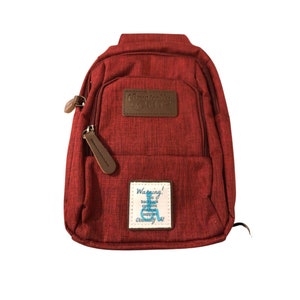 Red Canvas Sling Backpack - Etsy