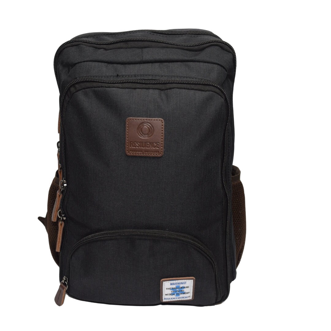 Black Influencer Backpack for TPN, Tube Feeds, Infusions, Laptop ...