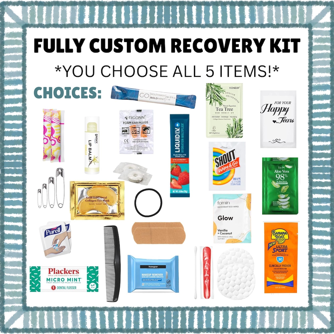 Fully Custom Recovery Kit: Wedding Recovery Kit, Bachelorette Recovery ...
