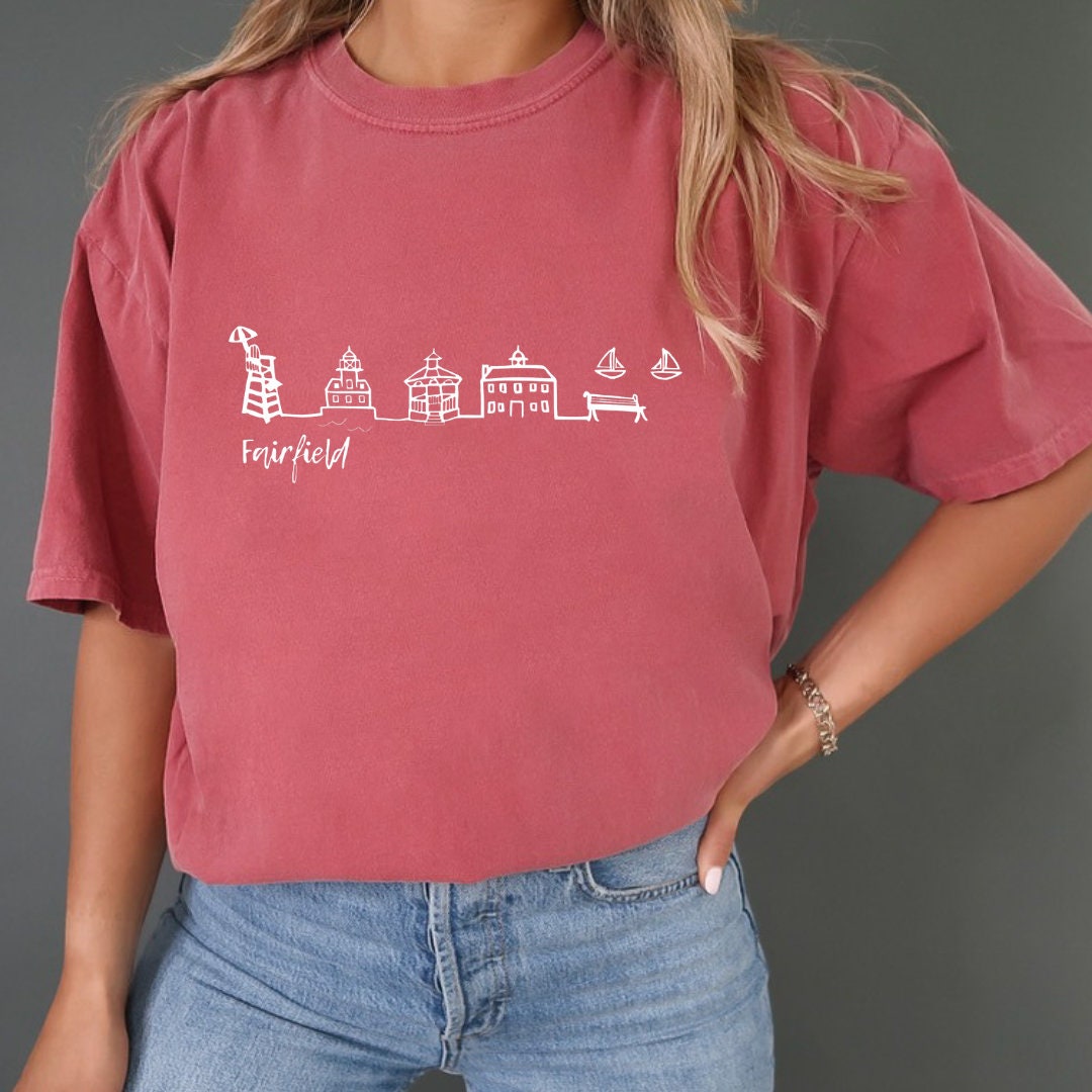 Fairfield Connecticut Skyline Comfort Colors T-shirt - Etsy