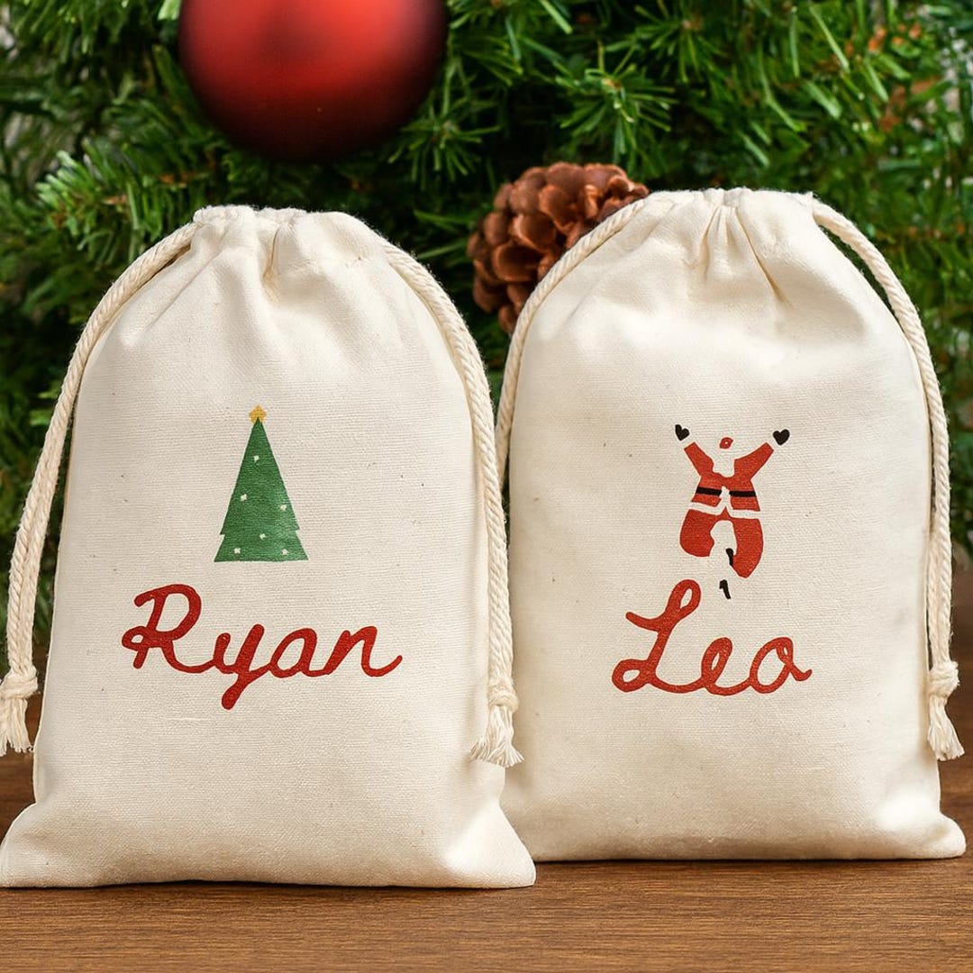 Personalized Christmas Bags: Christmas Gift Card Bag, Drawstring ...