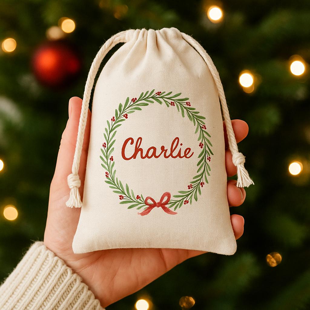 Personalized Christmas Gift Bags: Holiday Party Favor Bag, Small ...