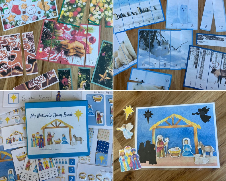 WINTER BUNDLE - Preschool Homeschool - Busy Book Printable - Montessori ...