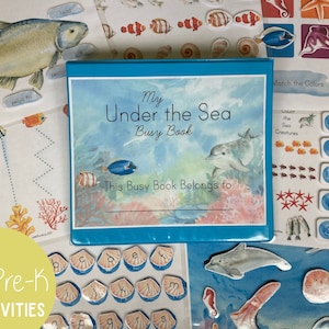 Ocean Busy Book Preschool Printable Summer Learning Binder Ocean Fish ...