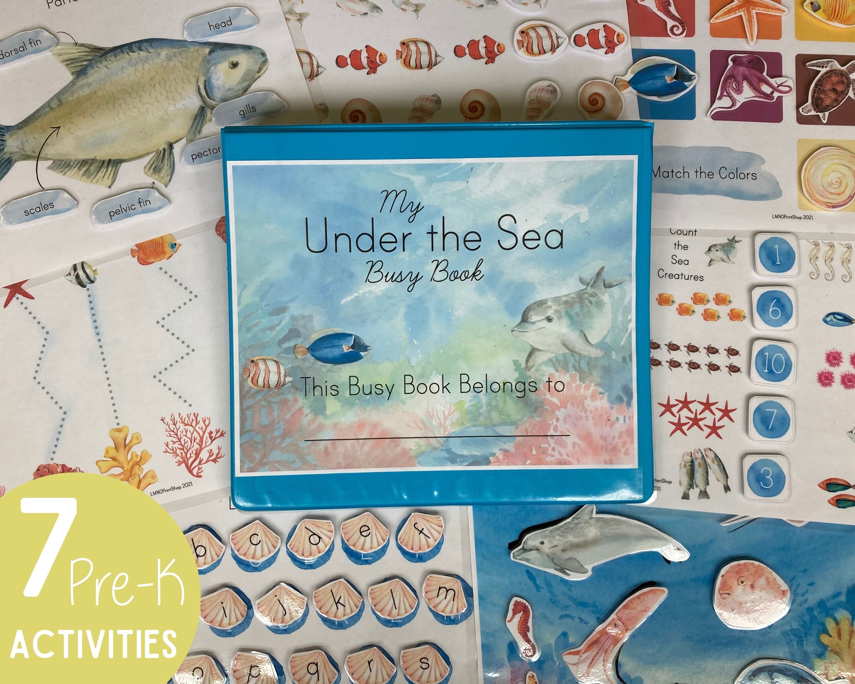 Ocean Busy Book Preschool Printable Summer Learning Binder - Etsy