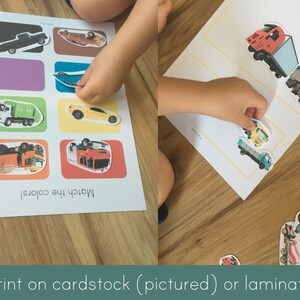 Cars & Trucks Preschool Printable Busy Book - Toddler Montessori ...