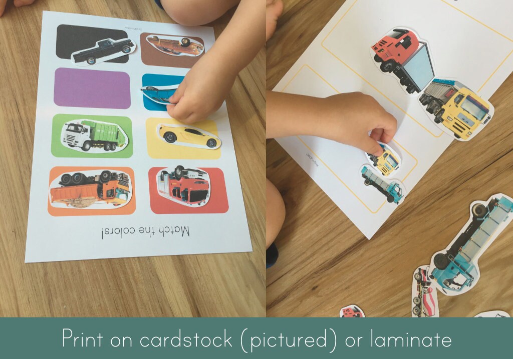 Cars & Trucks Preschool Printable Busy Book Toddler - Etsy