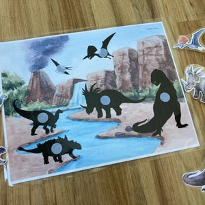 Dinosaur Busy Book - Shadow Matching - Preschool Printable - Toddler ...