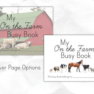 Farm Busy Book - Preschool Printable - Montessori Homeschool - Letter ...