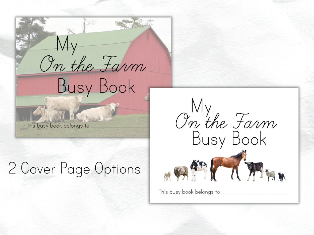 Farm Busy Book - Preschool Printable - Montessori Homeschool - Letter ...
