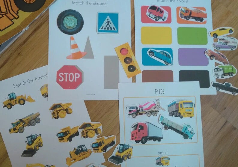 Transportation Printables- Cars Trucks Preschool Print - Toddler Busy ...