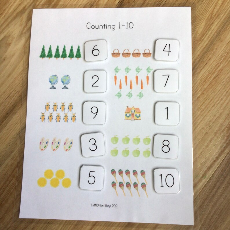 1-20 Counting Preschool Printable Numbers Busy Book Binder Activity ...