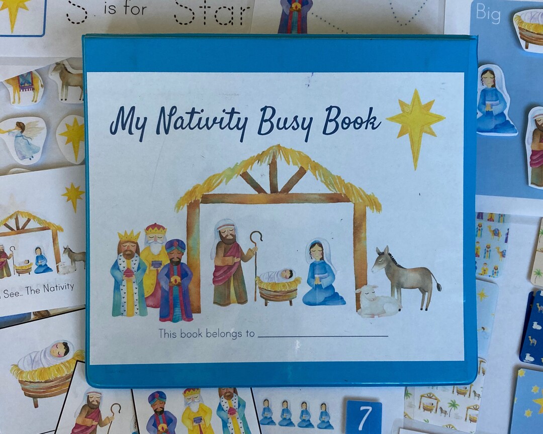Nativity Learning Binder - Toddler Preschool Busy Book - Christmas ...