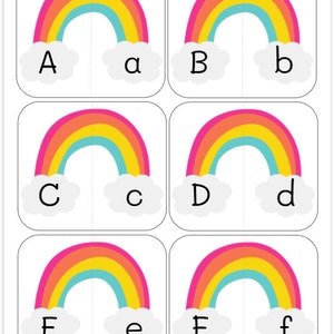 Letter Alphabet Matching Cards - Rainbow Pairs - St. Saint Patrick's ...
