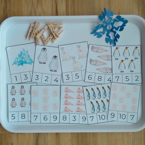 Cars & Trucks Counting Number Clip Cards 1-10 Preschool - Etsy