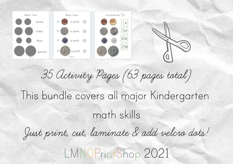 Kindergarten Printable Math Learning Binder Addition | Etsy