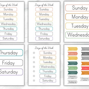 Days of the Week - Calendar Bulletin Board Poster - Busy Book Binder ...