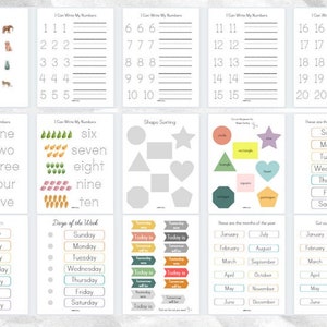 Kindergarten Printable Math Learning Binder - Addition Subtraction ...