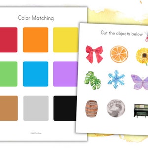 Color Matching Sorting - Busy Book Binder Activity - Montessori ...