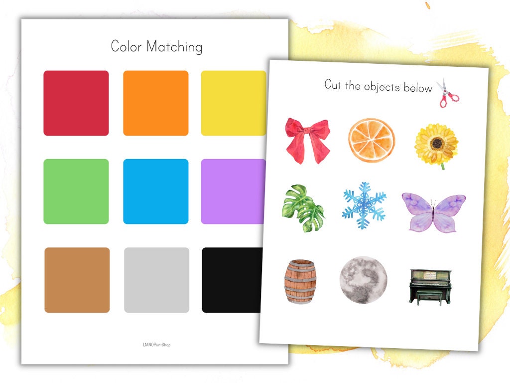 Color Matching Sorting Busy Book Binder Activity - Etsy