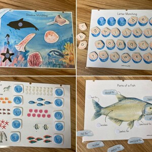 Ocean Busy Book Preschool Printable Summer Learning Binder Ocean Fish ...