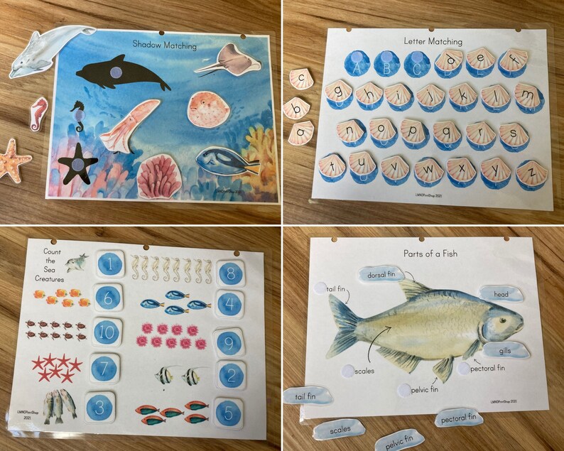 Ocean Busy Book - Preschool Printable - Summer Learning Binder - Ocean ...